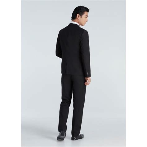 ชุดสูทผู้ชายสีดำ เสื้อ กางเกงรุ่นพรีเมี่ยม 2 กระดุม สูทผู้ชายใส่ทำงาน สูทใส่ออกงาน สินค้าพร้อม