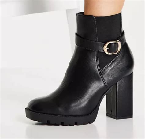 Asos Truffle Collection Heeled Ankle Buckle Boots — Ufo No More