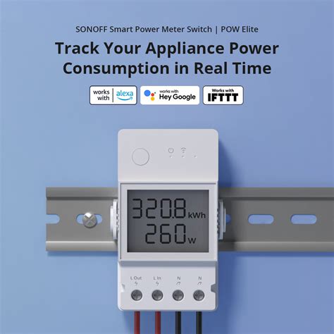 Sonoff POWR320D Elite 20A Smart Wifi Power Meter Switch Intelligent