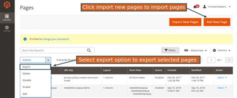 Magento 2 Cms Import Export Extension Bulk Import And Export Extension