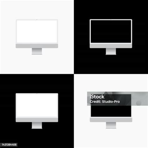 Imac 모형과 유사한 흰색 데스크톱 컴퓨터 템플릿 형판에 대한 스톡 벡터 아트 및 기타 이미지 형판 장치 화면 컴퓨터