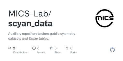 GitHub MICS Lab Scyan Data Auxiliary Repository To Store Public Cytometry Datasets And Scyan