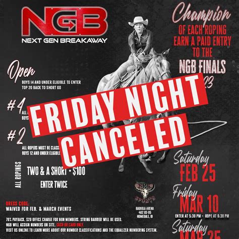 ‼️friday March 10th Canceled‼️ Next Gen Breakaway