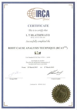 Root Cause Analysis Technique PDF