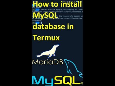 How To Install Mysql Database In Termux Youtube