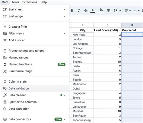 How To Use Data Validation Rules In Google Sheets