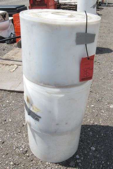 One Partial Roll And Two Large Rolls Of White Pvc Plastic Lex Sand Used In Egg Grader Plant