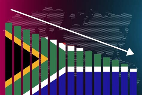 Premium Vector South Africa Bar Chart Graph Decreasing Values Crisis
