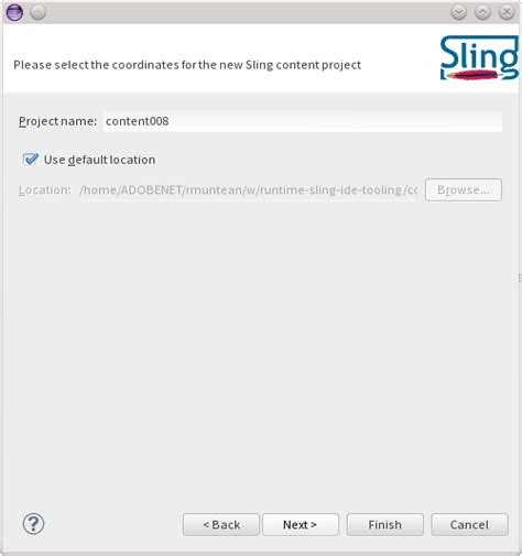Apache Sling Sling IDE Tooling For Eclipse User Guide