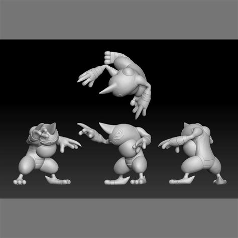 Stl File Pokemon Croagunk Toxicroak 🐉・3d Print Object To Download・cults