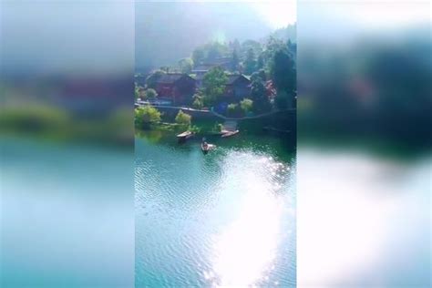 航拍湖南大山藏着一个世外桃源三面环山一面环水 大山 世外桃源 环水