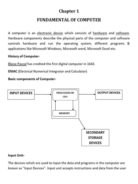 Class Vi Computer Chapter 1 Pdf Computer Data Storage Printer Computing