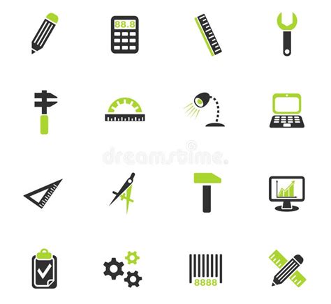 engineering icon set stock illustration illustration of calculation