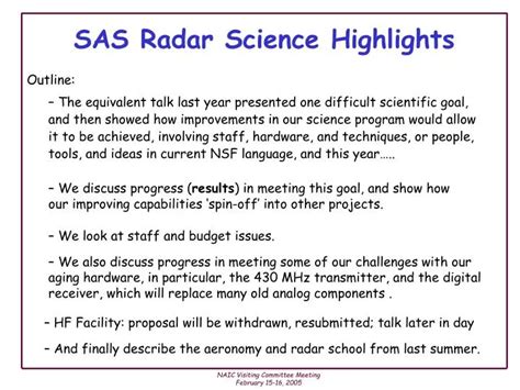 Ppt Sas Radar Science Highlights Powerpoint Presentation Free Download Id4443430