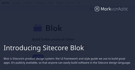 introducing sitecore blok