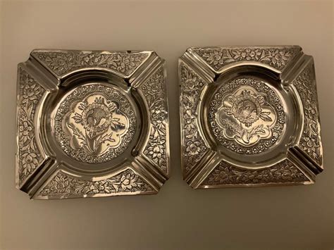 Ashtray Persian Sterling Silver Hand Crafted Pair Of Catawiki