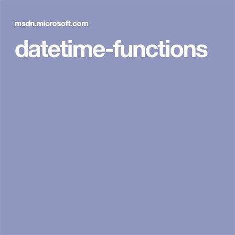 Datetime Functions In Powerquery M