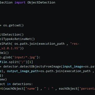 Snippet Of The Object Detection Module S Libraries Download Scientific Diagram