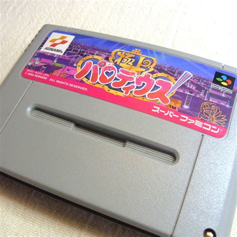 【目立った傷や汚れなし】任天堂sfc【極上パロディウス】動作確認済み／konami／スーファミ／カセット／ファミコン／nintendo／ソフト