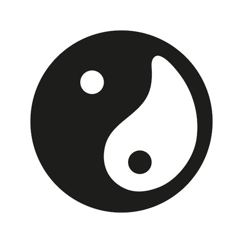 Símbolo Yin Yang En Estilo Garabato Dibujado A Mano Vector Premium