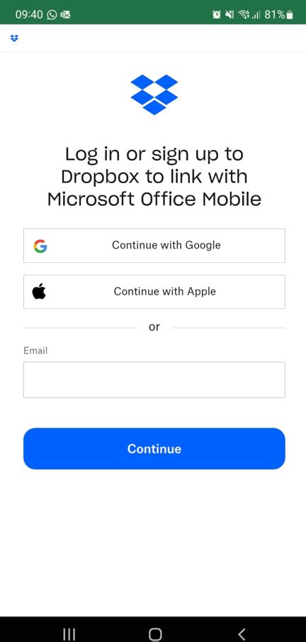unable to open excel files on android dropbox mobile app office login loop the dropbox community