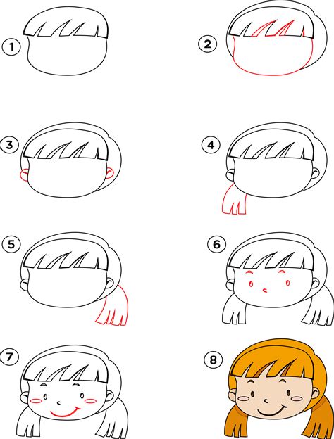 Hoe Stap Voor Stap Een Meisjesgezicht Tekenen Stap Voor Stap Tekenen