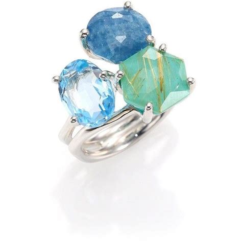 Ippolita Rock Candy Rutilated Turquoise Aquamarine Blue Topaz