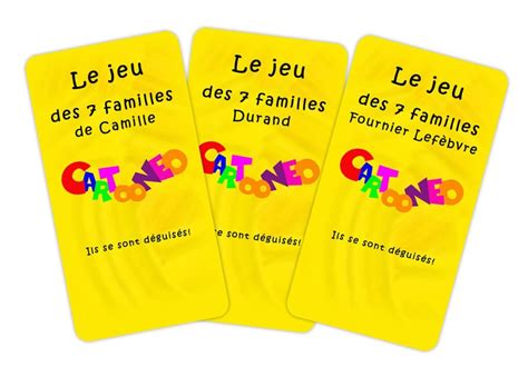 Jeu de 7 familles personnalisé Déguisés