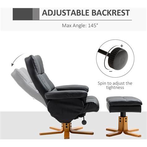 Homcom Swivel Recliner Chair Ottoman