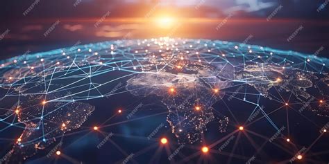 Premium Photo Mapping Global Data Sharing Through Ai Technology