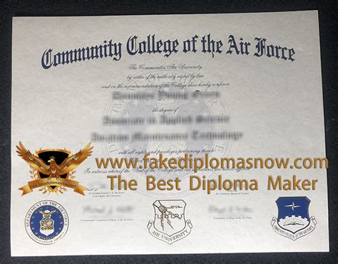 How Long To Get A Fake Community College Of The Air Force Ccaf Diploma