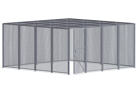 Cuarto De Seguridad De Alambre Con Techo 16 X 16 X 8 4 Lados H 8299
