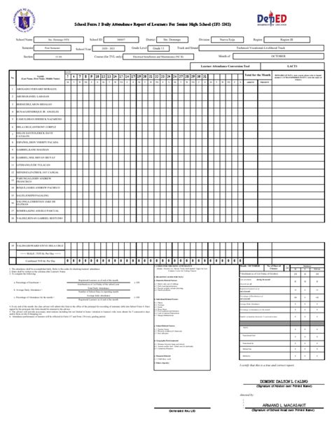 School Form 2 Sf 2 Eim Download Free Pdf Human Life Stages Human Development