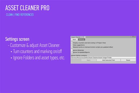 Asset Cleaner Pro Clean Find References Utilities Tools Unity Assets Codeintra