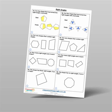 Year 3 Right Angles Varied Fluency Resource Classroom Secrets
