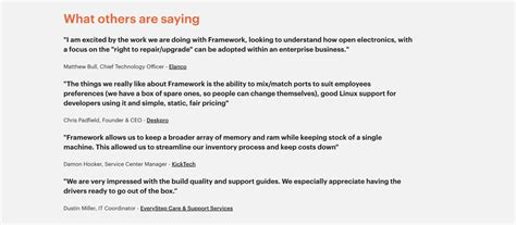 Framework Business Launch