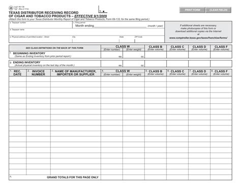 Receiving Record Templates Pdf Download Fill And Print For Free