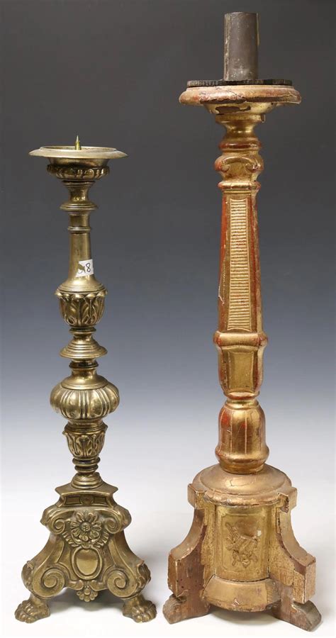 Antique Bronze And Giltwood Church Altar Candlesticks For Sale At 1stdibs