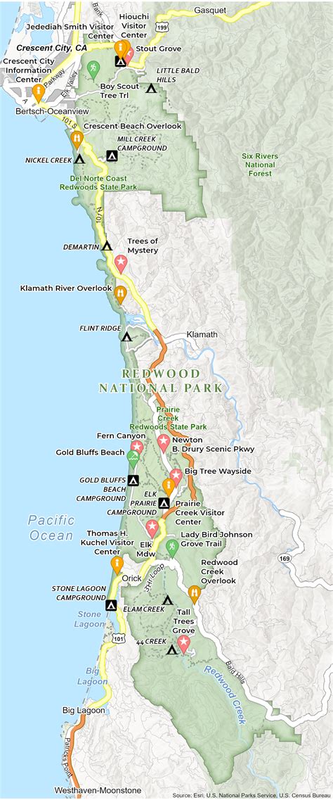 Redwood State Park Map Damita Olivie