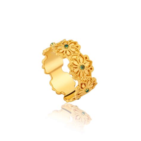 Traditional Floral 21k Gold Ring Century Gold