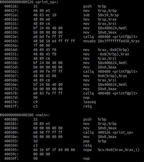 C Using Builtinextractreturnaddr Function To Find The Rsp Value Of Ret Instruction