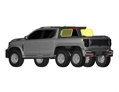 赛博皮卡专利图曝光，基于长城山海炮6×6打造 哔哩哔哩