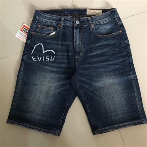 กางเกงยีนส์ขาสั้น Evisu Shopee Thailand