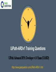 UiPath Advanced RPA Developer V1 0 UiPath ARDv1 Practice Test Questions