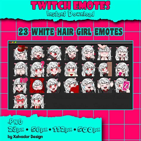 Twitch Emotes Twitch Sub Emotes Cute Girl Emotes Neon Emotes Cute