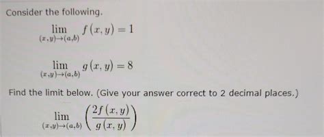 Solved Consider The Following Chegg Com