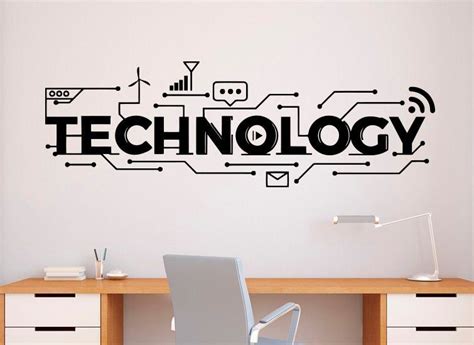 technology wall decal vinyl sticker science education school art design