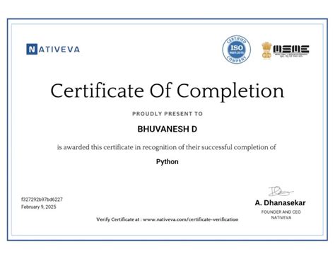 Pythonprogramming Careergrowth Learningneverstops Bhuvanesh D