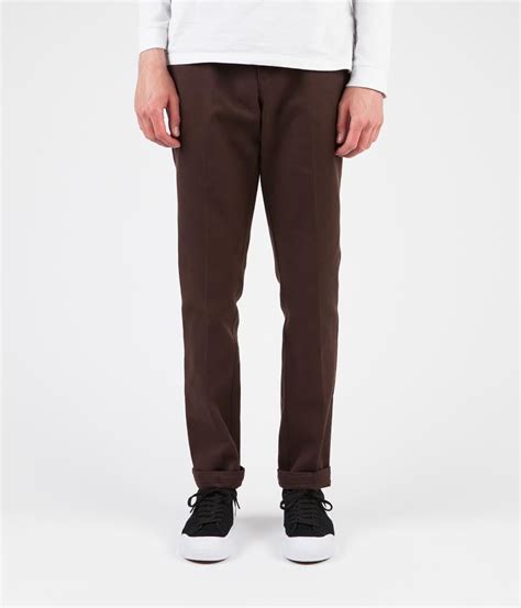 Dickies 872 Slim Work Trousers Chocolate Brown Flatspot