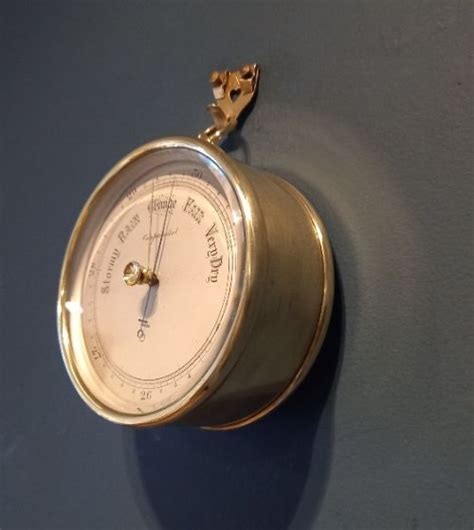 Antique Polished Brass Marine Barometer